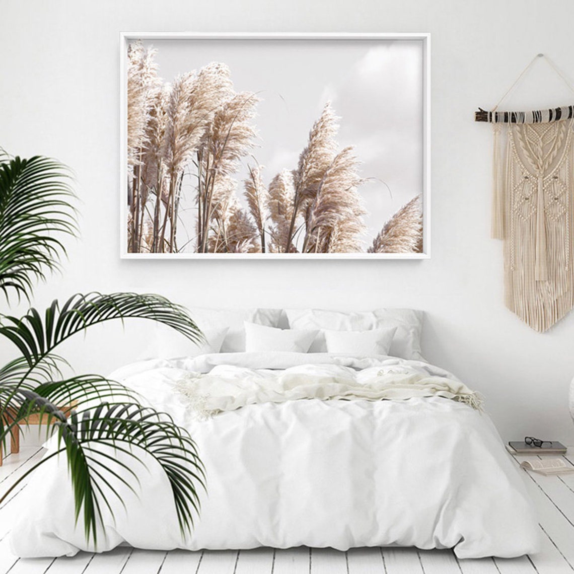 Pampas Grass Poster Wall Art. Boho Landscape. Modern Scandi - Etsy
