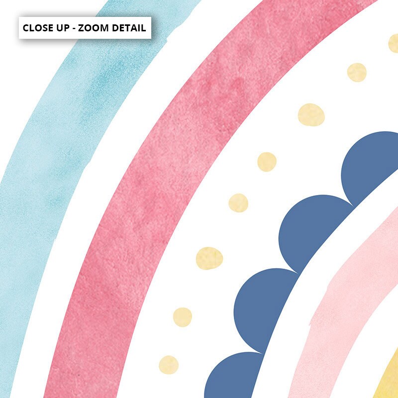 Pastel Boho Rainbow Art Print. Nursery or Kids Wall Art. - Etsy