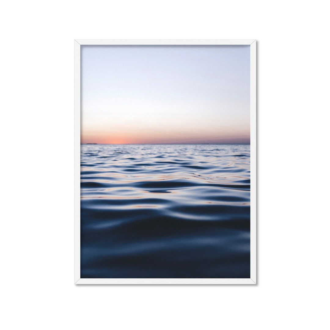 Ocean Waves Art Print. Dusk Horizon. Perfect Coastal or - Etsy