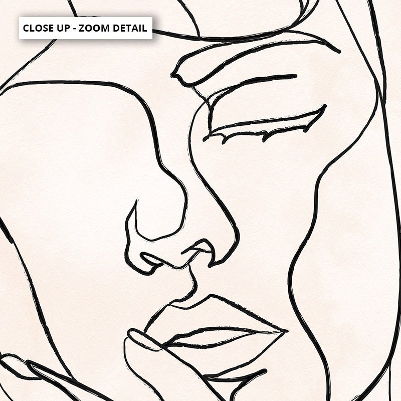 Abstract Line Art Figures II Art Print. Designer Chic Wall - Etsy