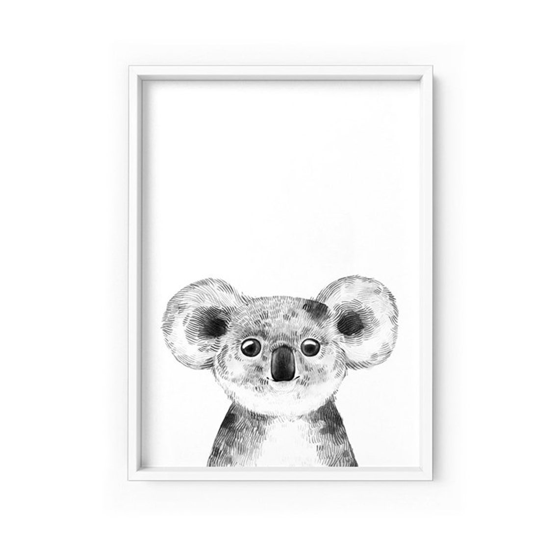 Koala Print Wall Art. Australian Native Animal. Sketch Style | Etsy