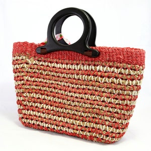 Handcrafted Natural Fiber ABACA Top Handle Dakota Bag | Etsy