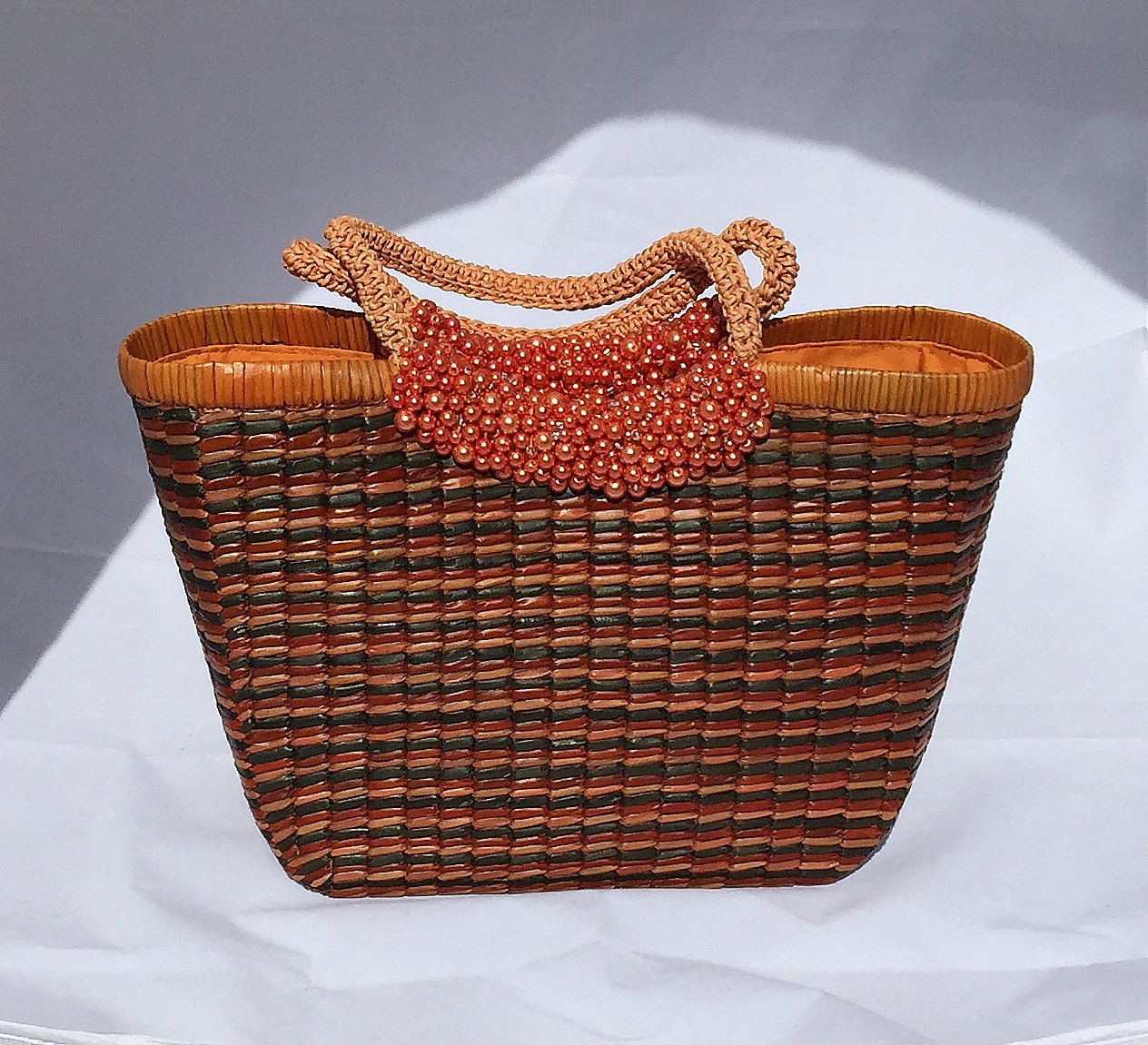 Handmade Natural Fiber pandan Leaves Dainty Scarlett Handbag/tote With ...