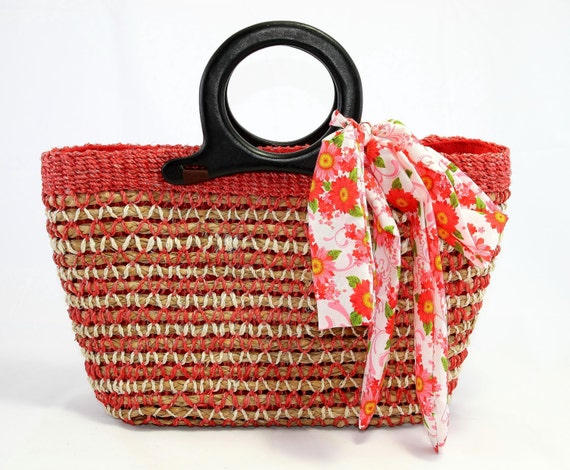 Handcrafted Natural Fiber ABACA Top Handle Dakota Bag - Etsy