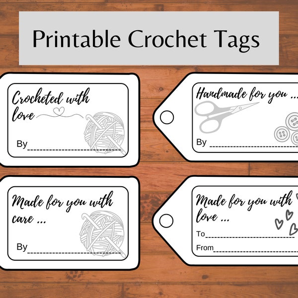 Crochet Labels Printable - Etsy
