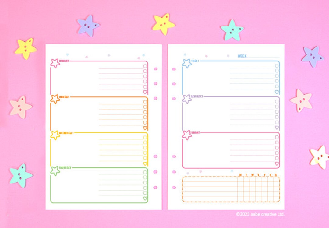To-do Diary Week on Two Pages Flexi Refills A5 Planner - Etsy