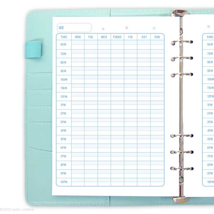 Time Management Diary Week on One Page Flexi Refills A5 - Etsy