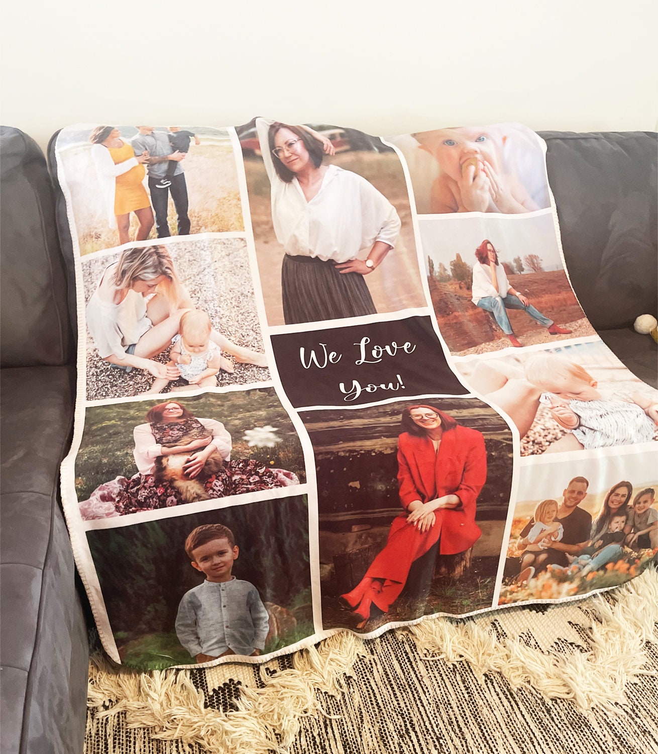 Photo Collage Blanket Gift Custom Picture Blanket - Etsy