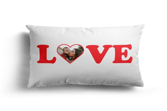 Custom Love Lumbar Photo Pillow Photo Gift for Him or Her | Etsy