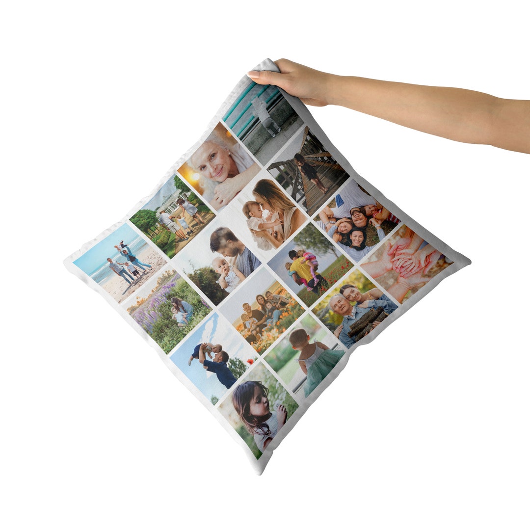 Custom Photo Collage Throw Pillow: Family & Friends Gift - Etsy