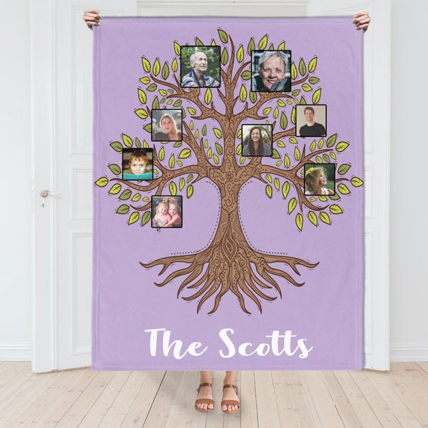 Family Tree Throw Blanket - Etsy