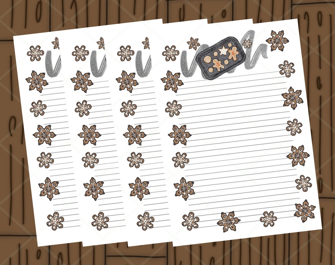 Christmas Cookie A5 Writing Paper for Journaling - Etsy