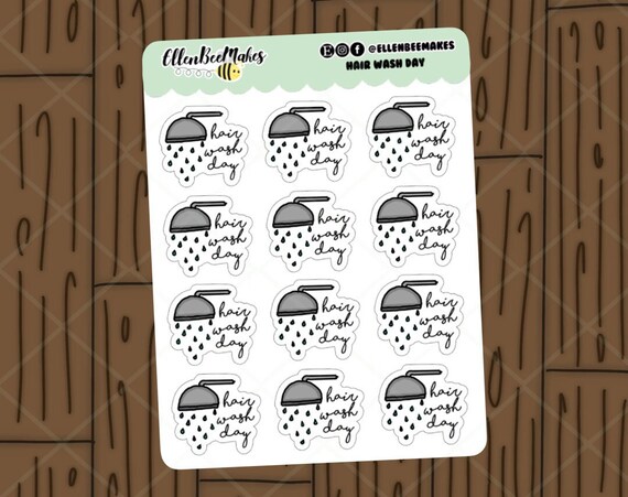 Hair Wash Day Stickers for Planners Journaling Scrapbooking - Etsy