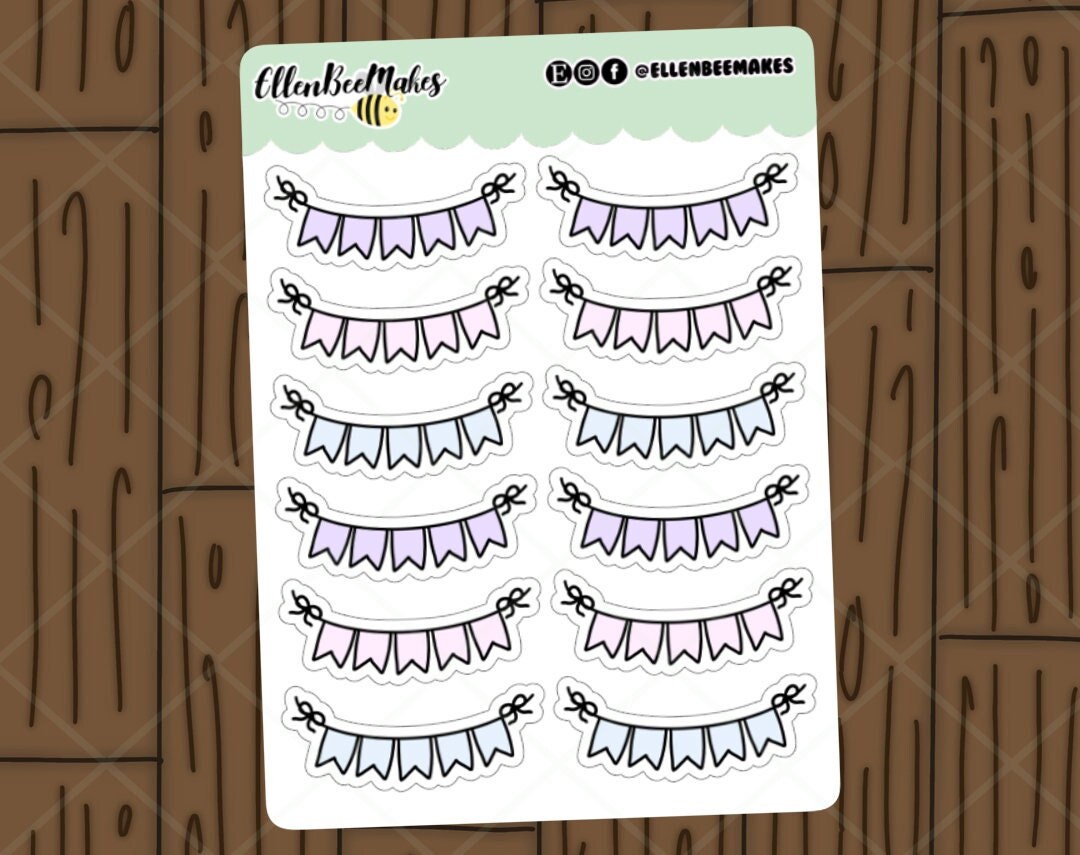 Pastel Banner Stickers for Planners Journaling Scrapbooking - Etsy
