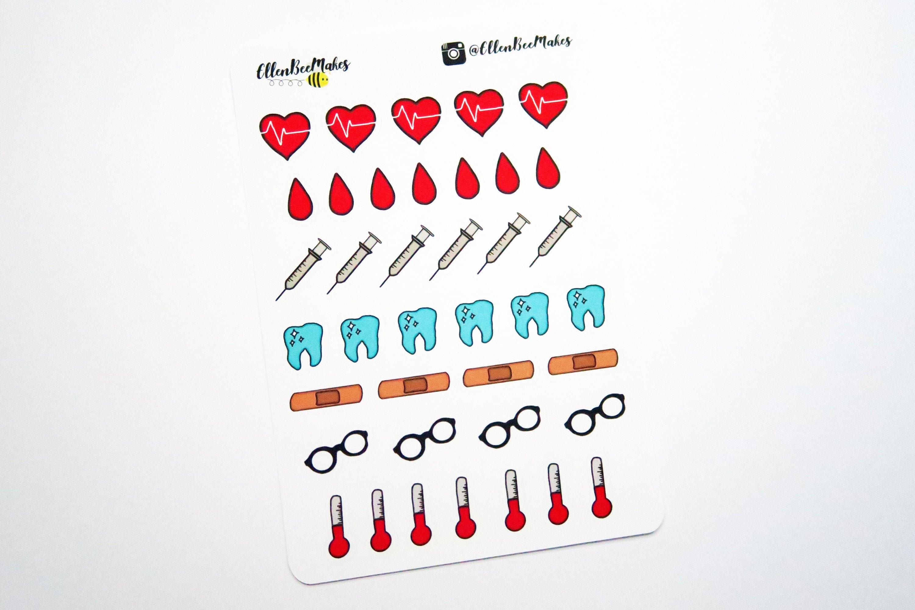 Health & Appointment Functional Stickers for planners | Etsy