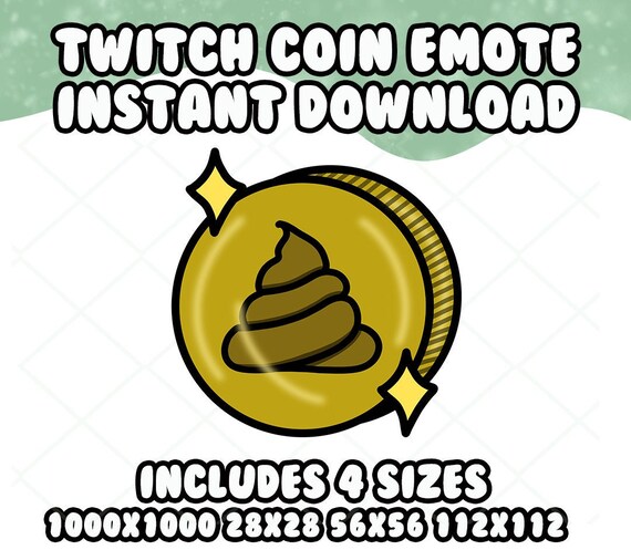 Poop Coin Twitch Emote Channel Points Streaming Twitch - Etsy