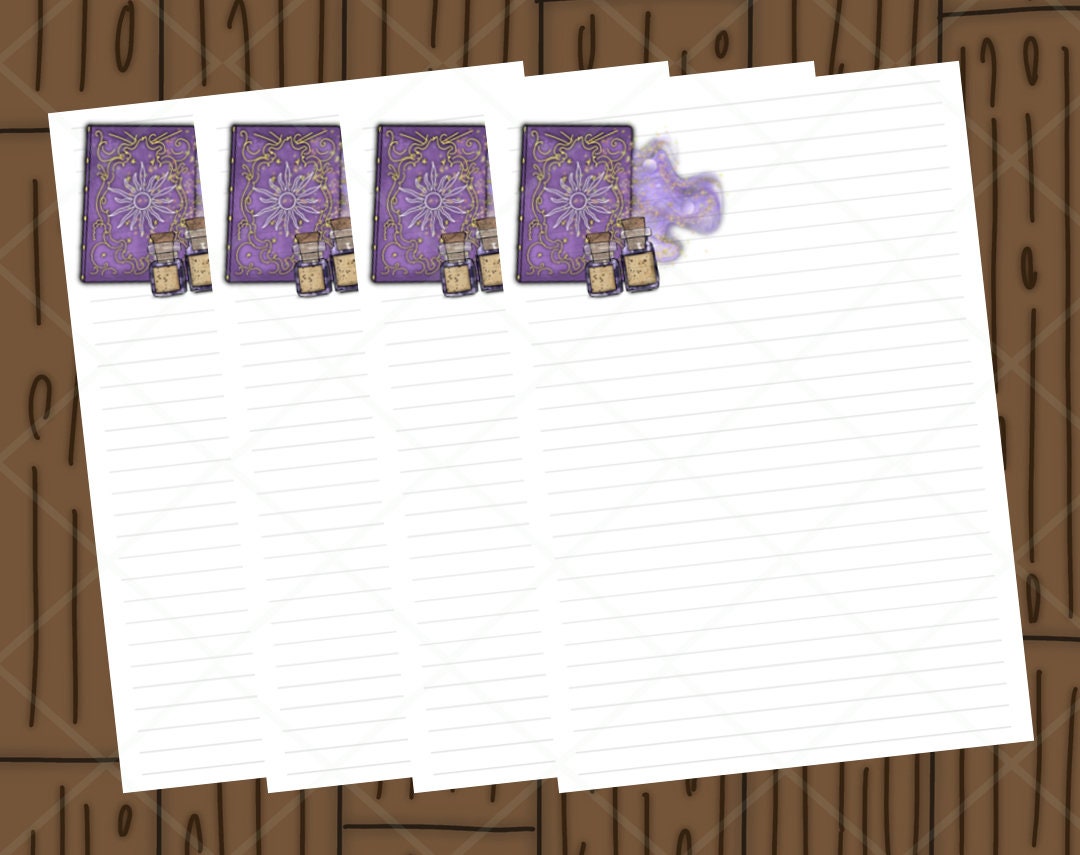 Spellbook Potions Witch A5 Writing Paper for Journaling - Etsy UK