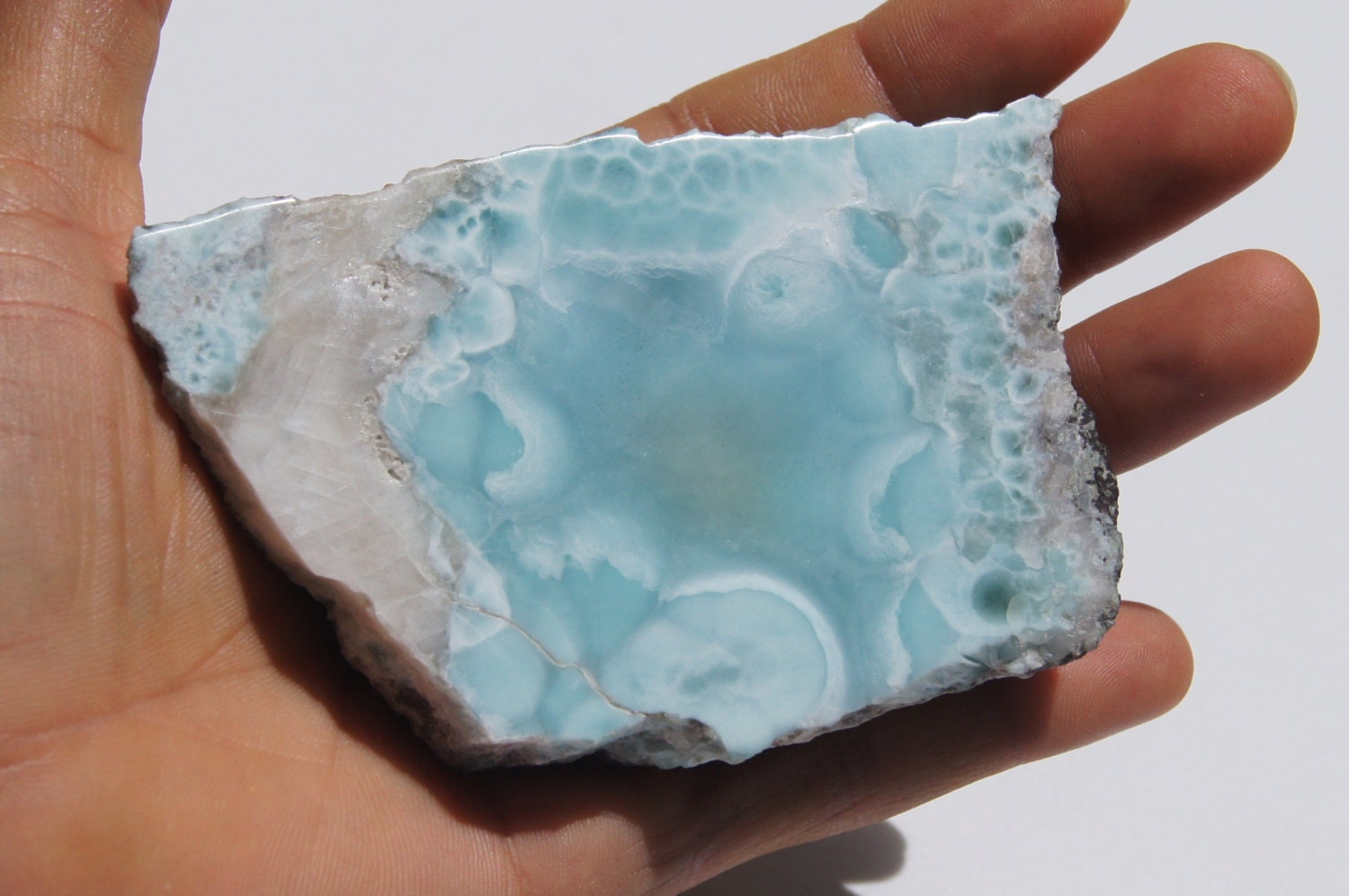 Larimar Slab Original And Genuine Dominican Solid Marbled | Etsy