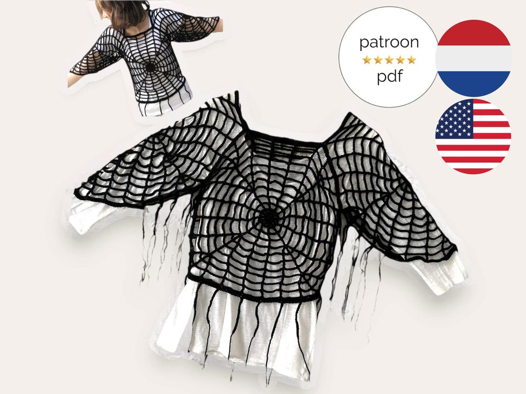 Halloween Spider Web Top Crochet Pattern | Gothic Festival Top ...