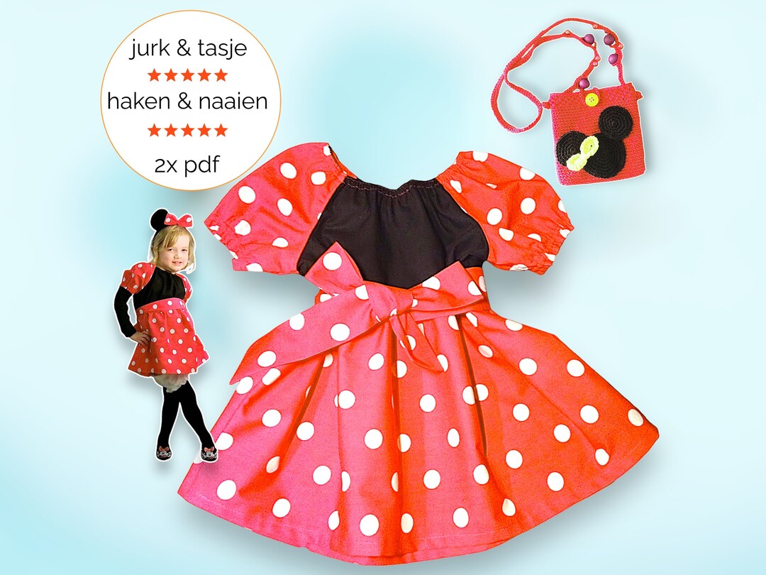 Sewing Pattern Minnie Mouse Dress 1-12 Years Crochet Pattern Minnie ...