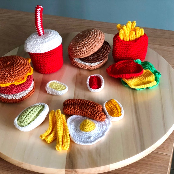 Crochet Happy Meal Pattern - Etsy