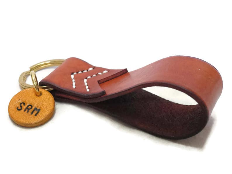 Keychain, Personalized Leather Key Chain, Key Fob, Name Tag Key Chain ...