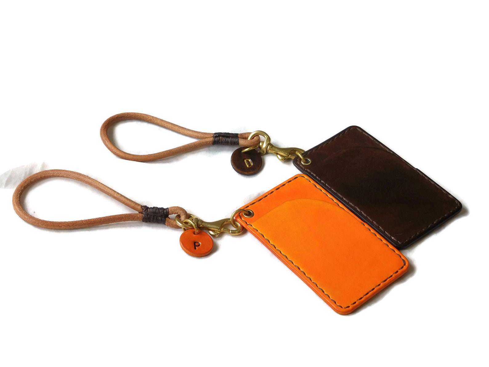 Leather Key Card Holder Personalized Keychain Personalized | Etsy