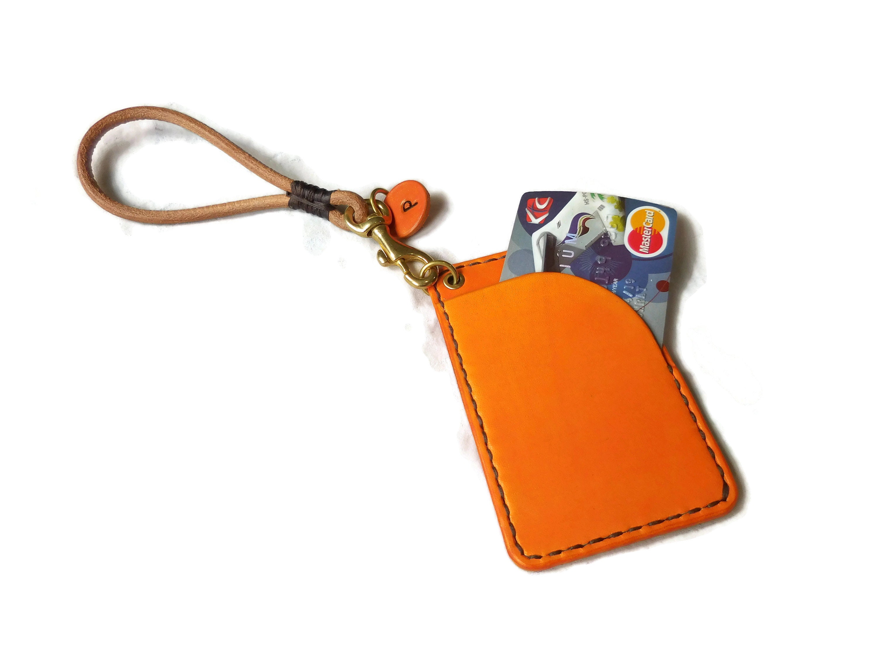 Leather Key Card Holder Personalized Keychain Personalized - Etsy