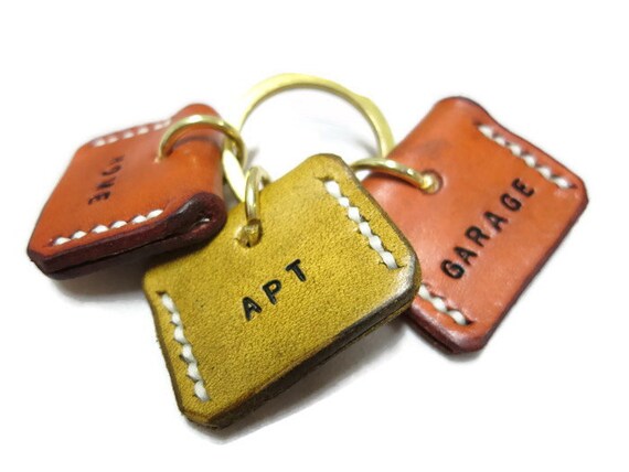 Personalized Keychain Key Chain Key Top Cover Leather | Etsy