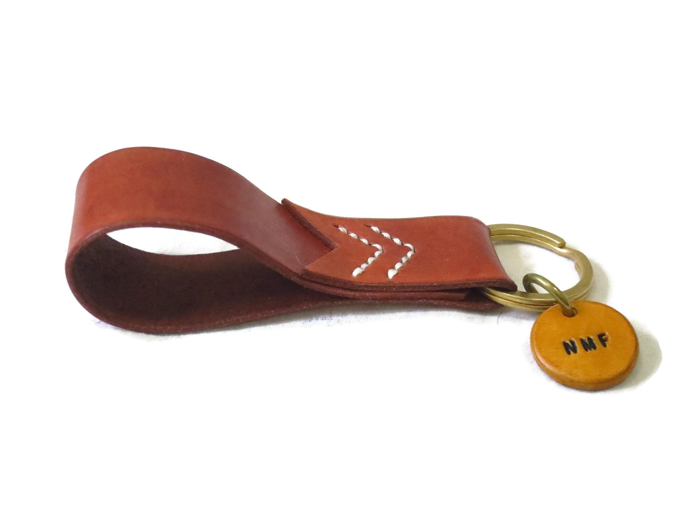 Keychain Personalized Leather Key Chain Key Fob Name Tag | Etsy