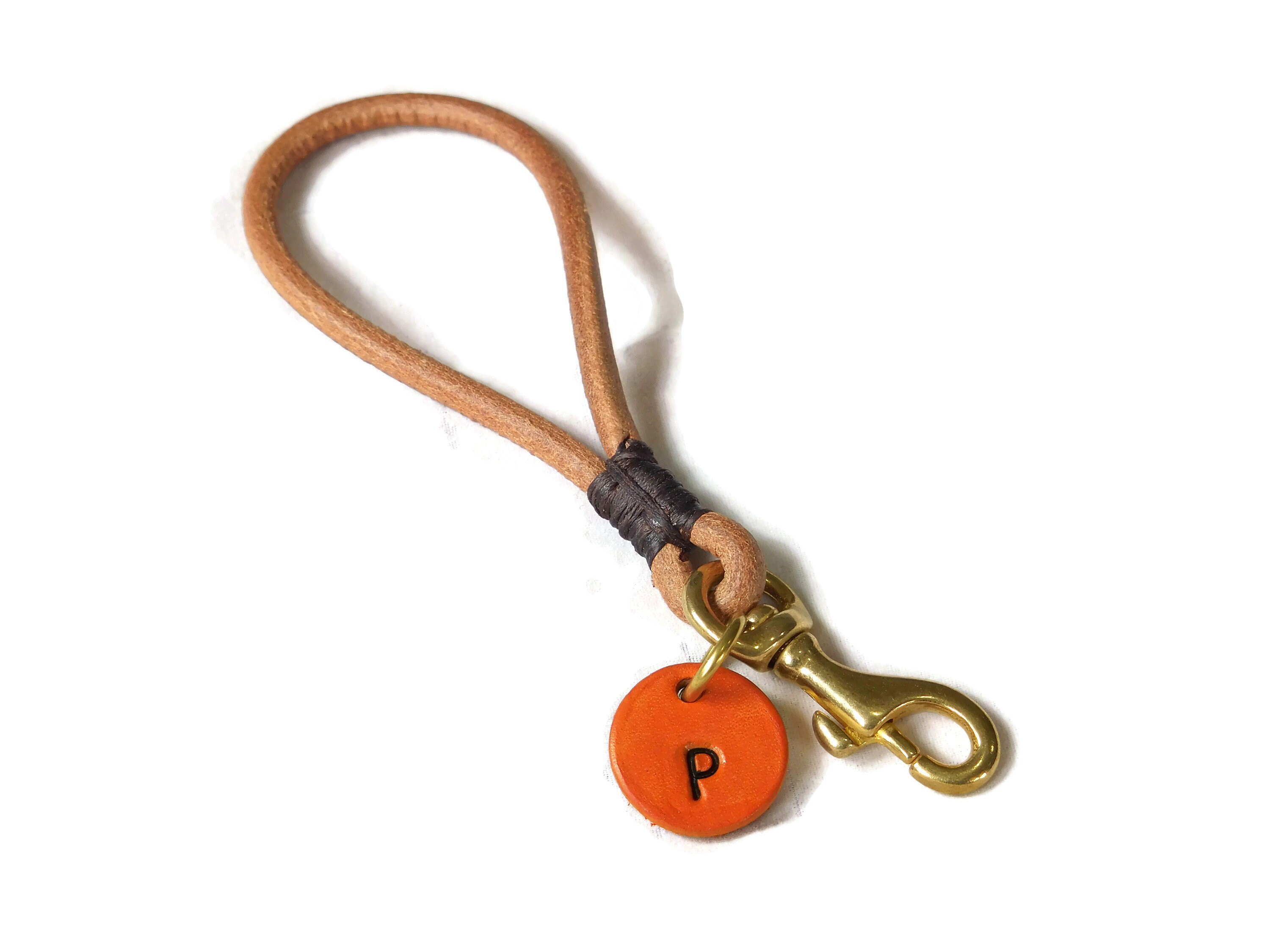 Round Leather Key Chain Personalized Keychain Key Chain With - Etsy UK