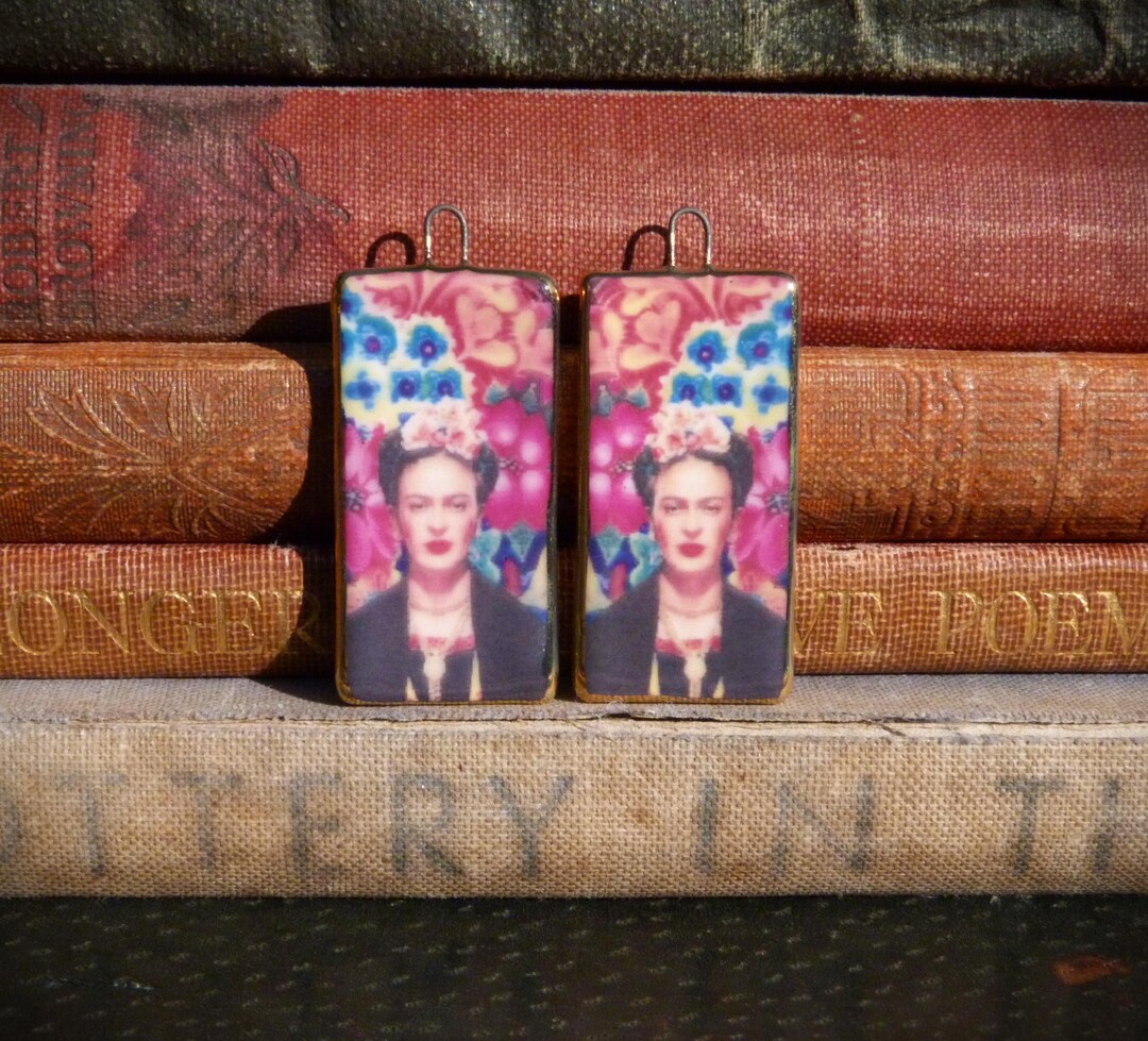 Handmade Ceramic Charms - Frida Kahlo With 24ct Gold Lustre - Etsy