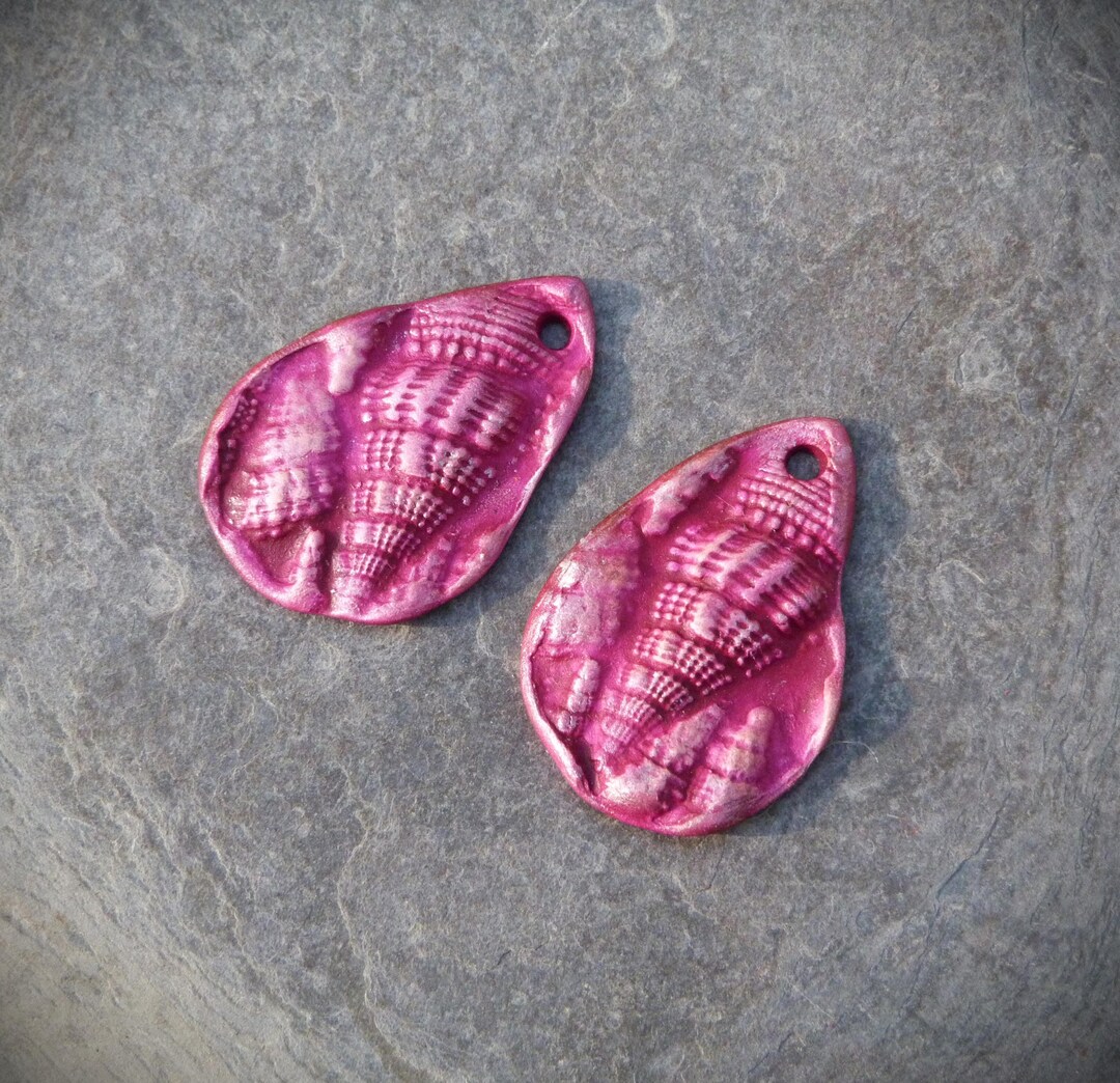 Handmade Ceramic Sea Shell Charms - Etsy UK