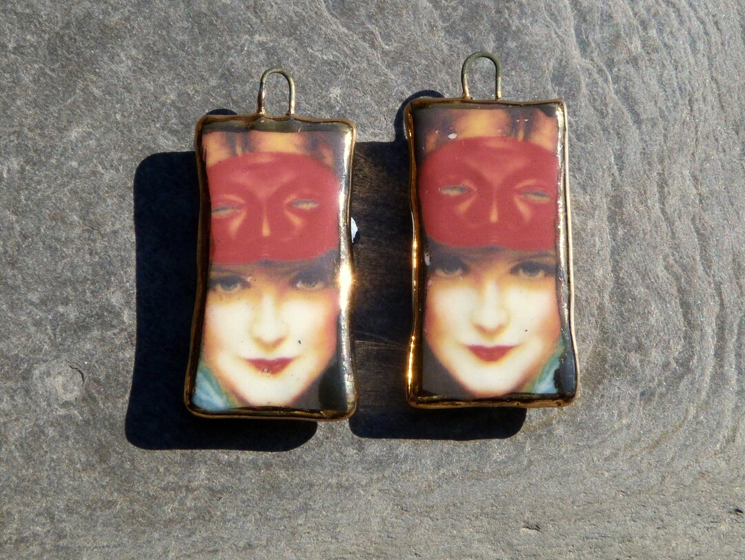 Handmade Decal Art Deco Charms With a 24ct Gold Lustre Edge - Etsy UK