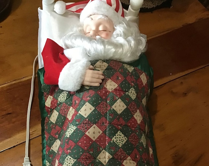 Vintage Animated Sleeping Snoring Santa,whistling Santa,snoring Santa ...