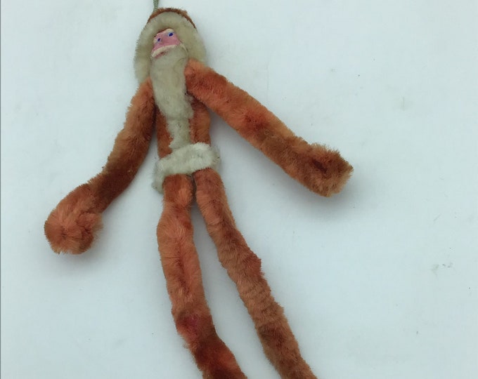 Antique Pipe Cleaner Santa Claus, 1920’s Whimsical Christmas Ornament ...