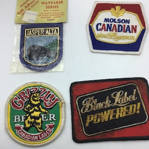 Molson Canadian Beer Patch,grizzly Beer Canadian Lager,black Label ...