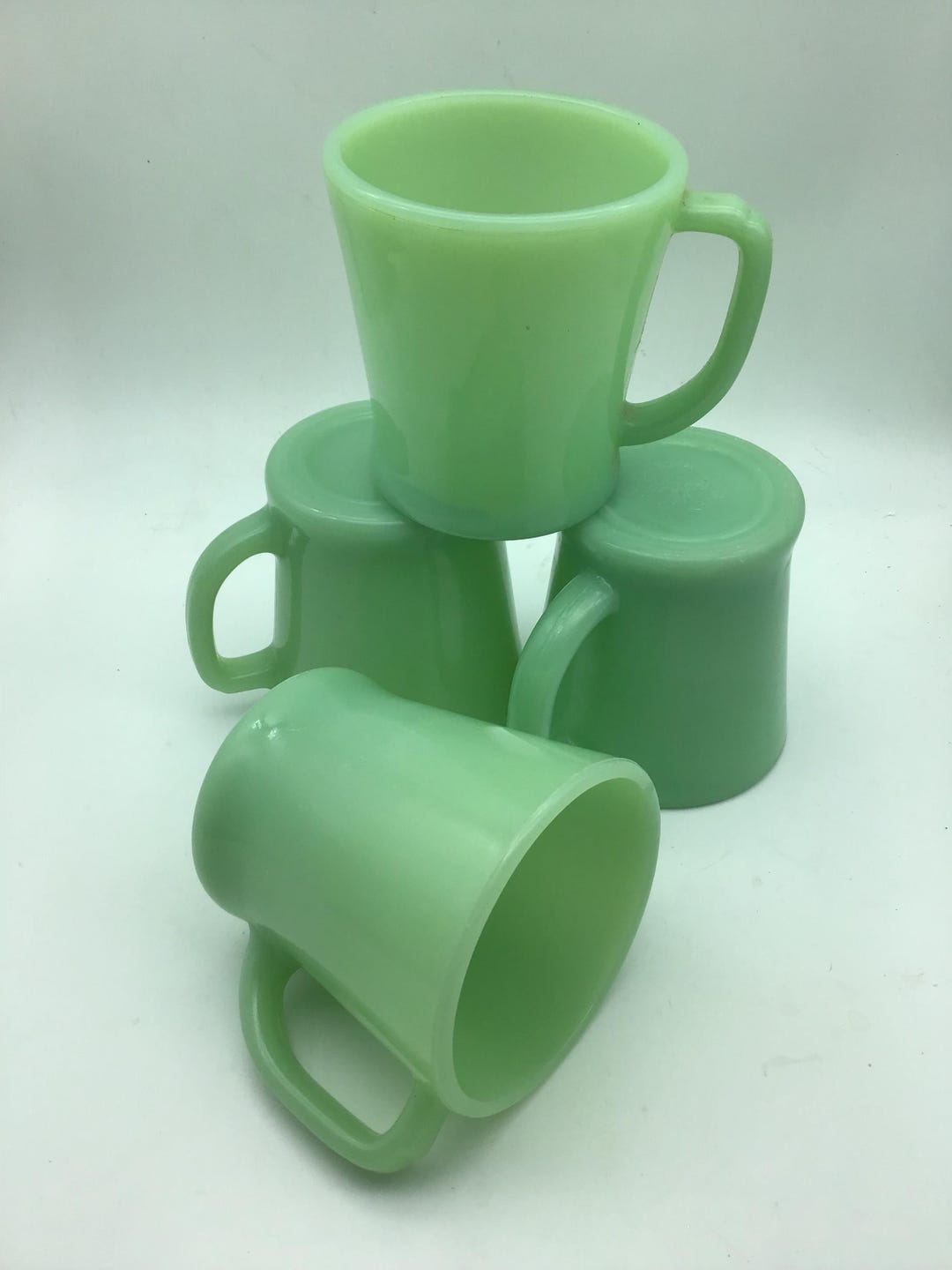 FIRE KING Jadeite Coffee Mugs,anchor Hocking,collectible Green Glass ...