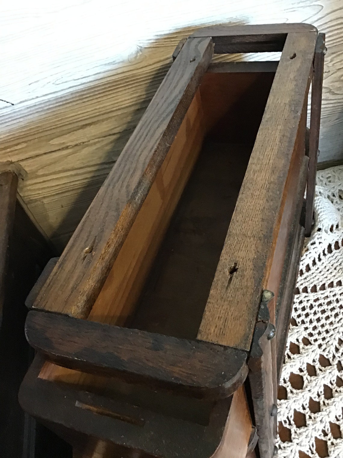 2 Drawer Sewing Cabinet Rustic Sewing Storage Box Wooden - Etsy Canada