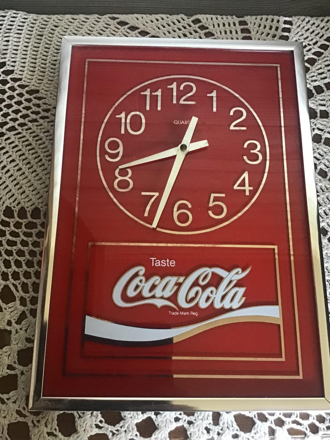 Vintage Coca-cola Clock, Glass Clock, Pop Collectors, Soda Pop, Coke ...