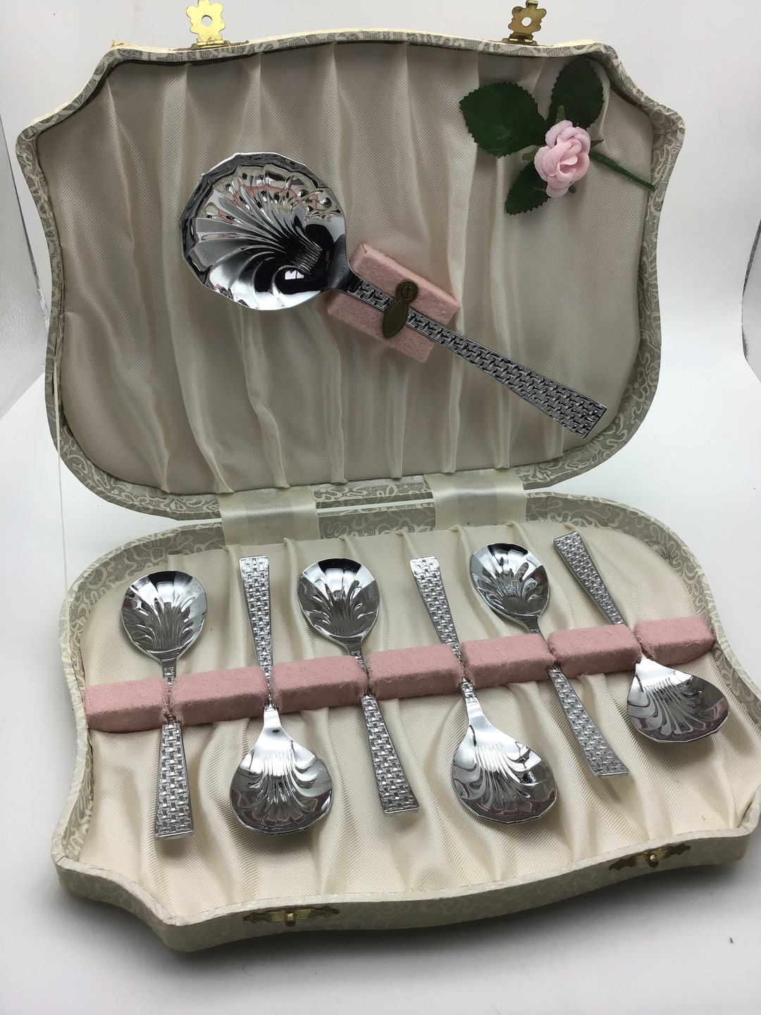 Sheffield England Stainless Chromium Plated Dessert Spoon Set,boxed ...