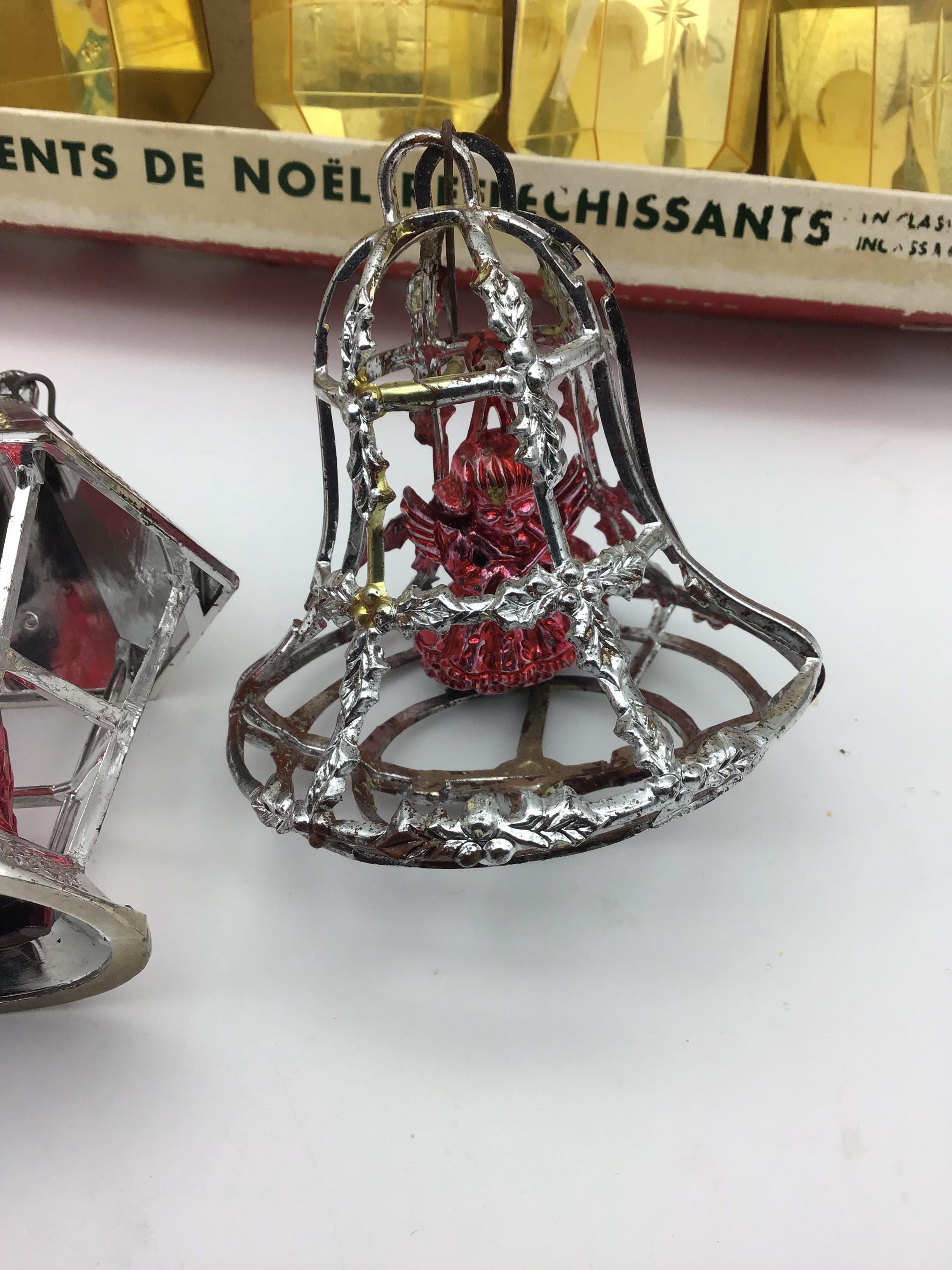 Vintage Double Glo Reflector Ornaments,set of 4,plastic Christmas Tree ...