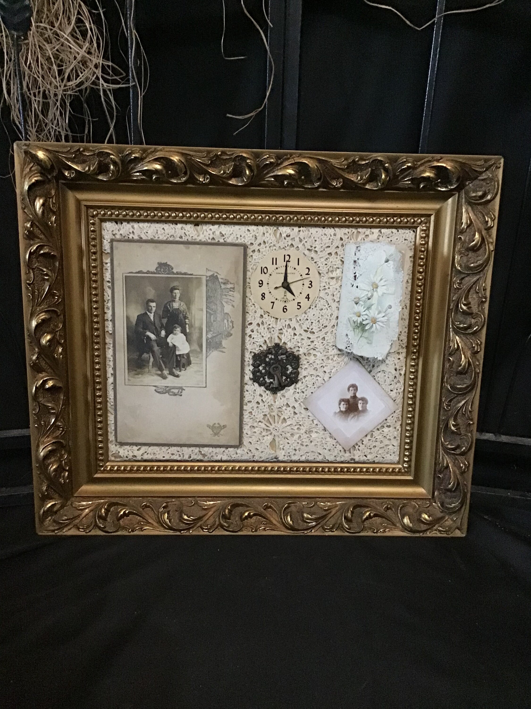 Antique Photo Collage in Gold Ornate Frame - Etsy