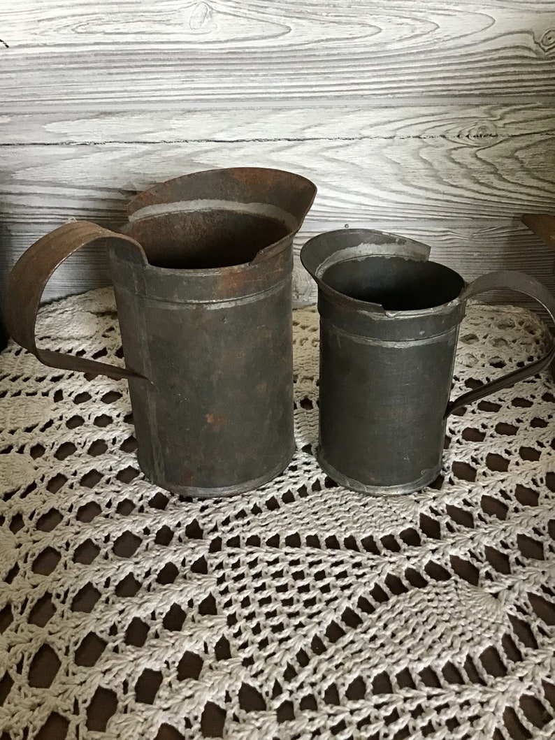 Vintage Mcclary Metal Pitchers,quart and Pint Industrial Motor Oil ...