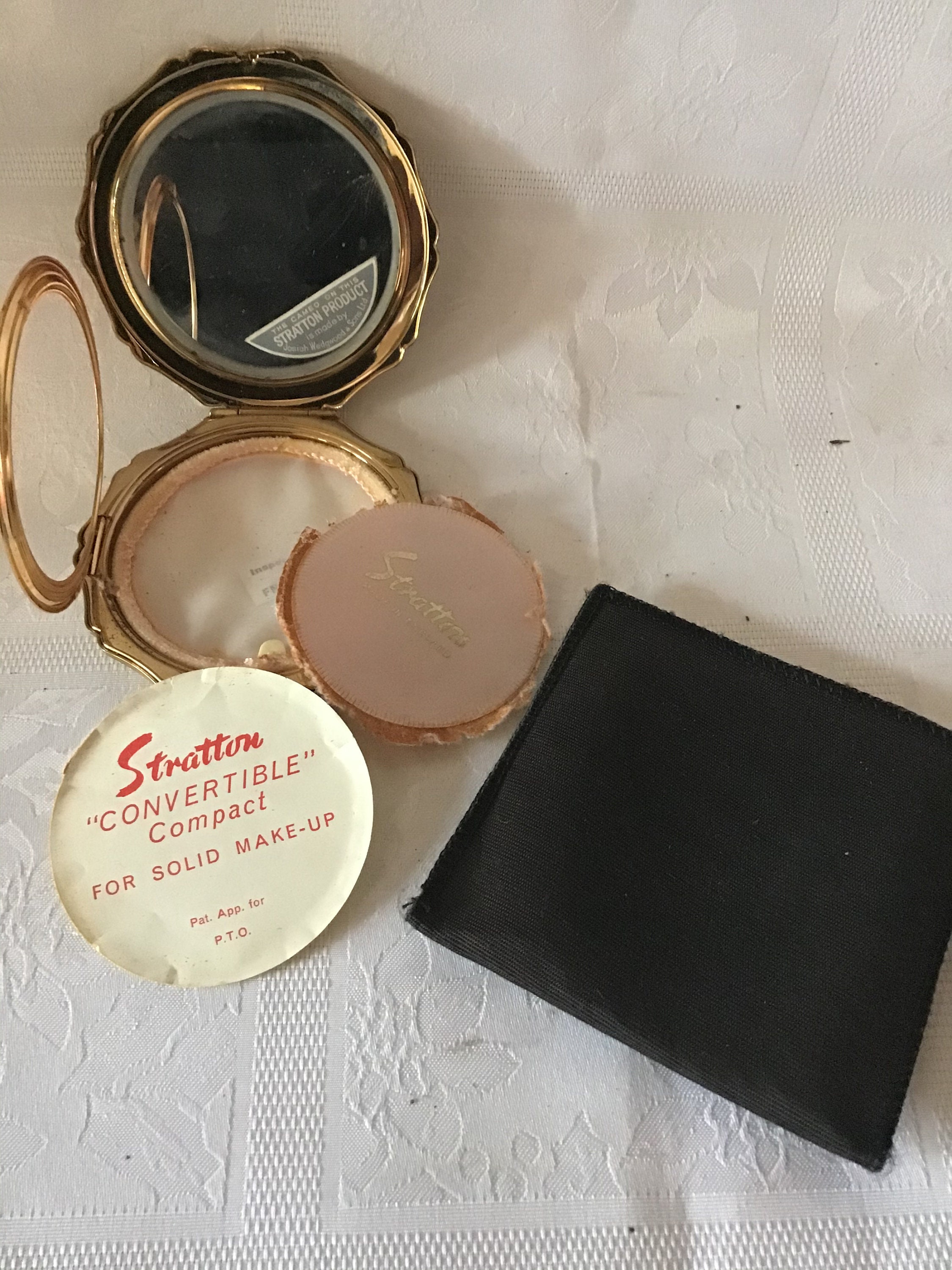 Vintage Stratton Wedgewood Powder Compact,queens Convertible, Sage ...