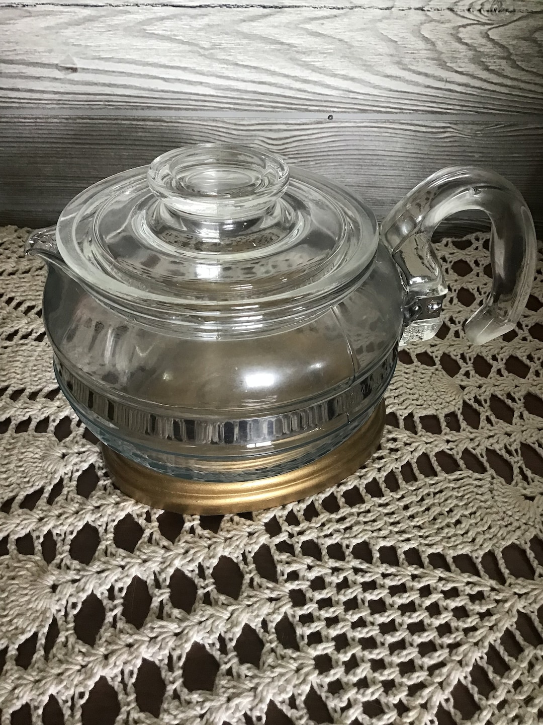 Pyrex Glass Tea Pot, Flameware, 6 Cup Teapot,made in USA, #8446-b ...