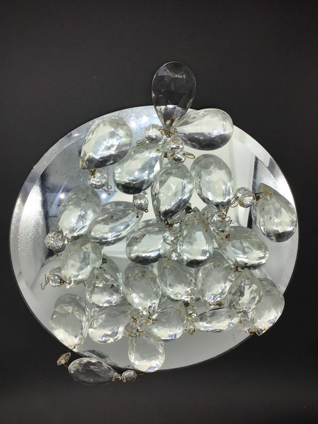 Vintage Chandelier Prisms,teardrop Prisms,set of 12-2 Piece Prisms ...