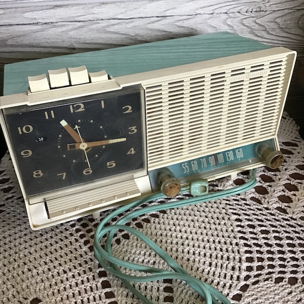 1960s Clock Radio - Etsy