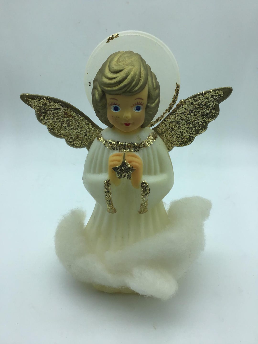 Double Glo Angel Tree Topper, Hard Plastic Christmas Angel, Christmas ...