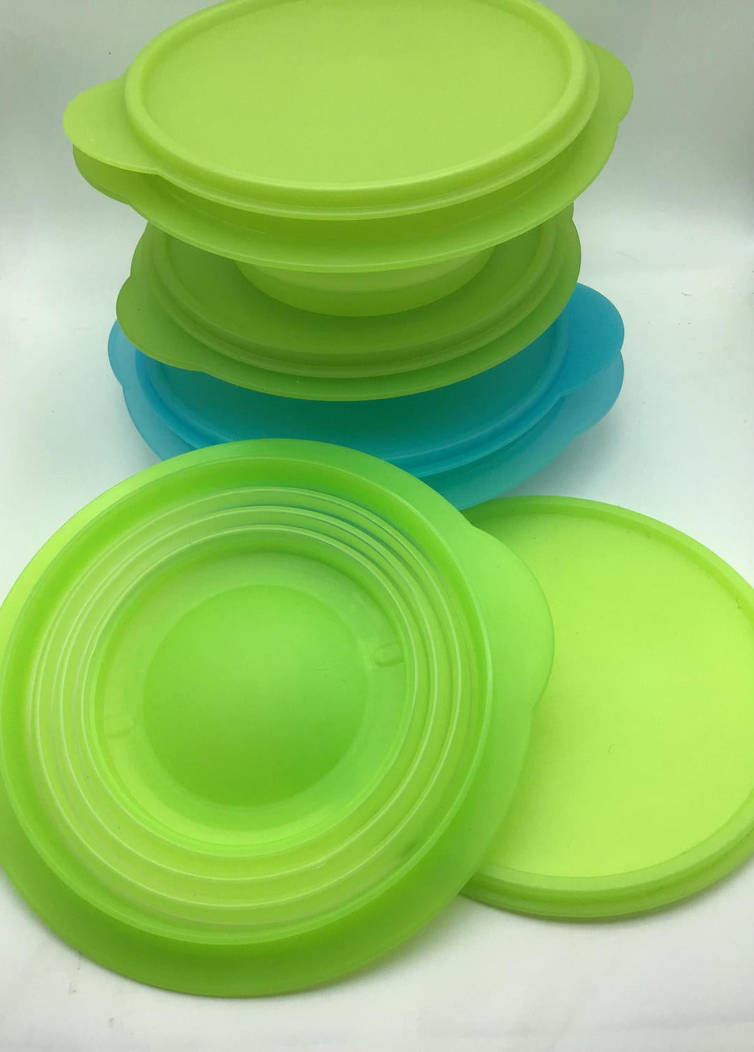 Vintage Tupperware Flatout Collapsible Bowls,lidded Bowls,space Savers ...